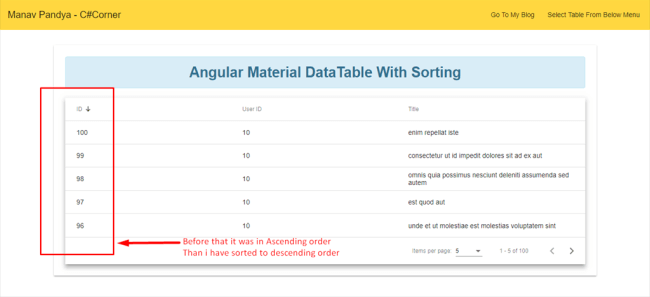 Angular Material Datatable With Angular 6 - Part One